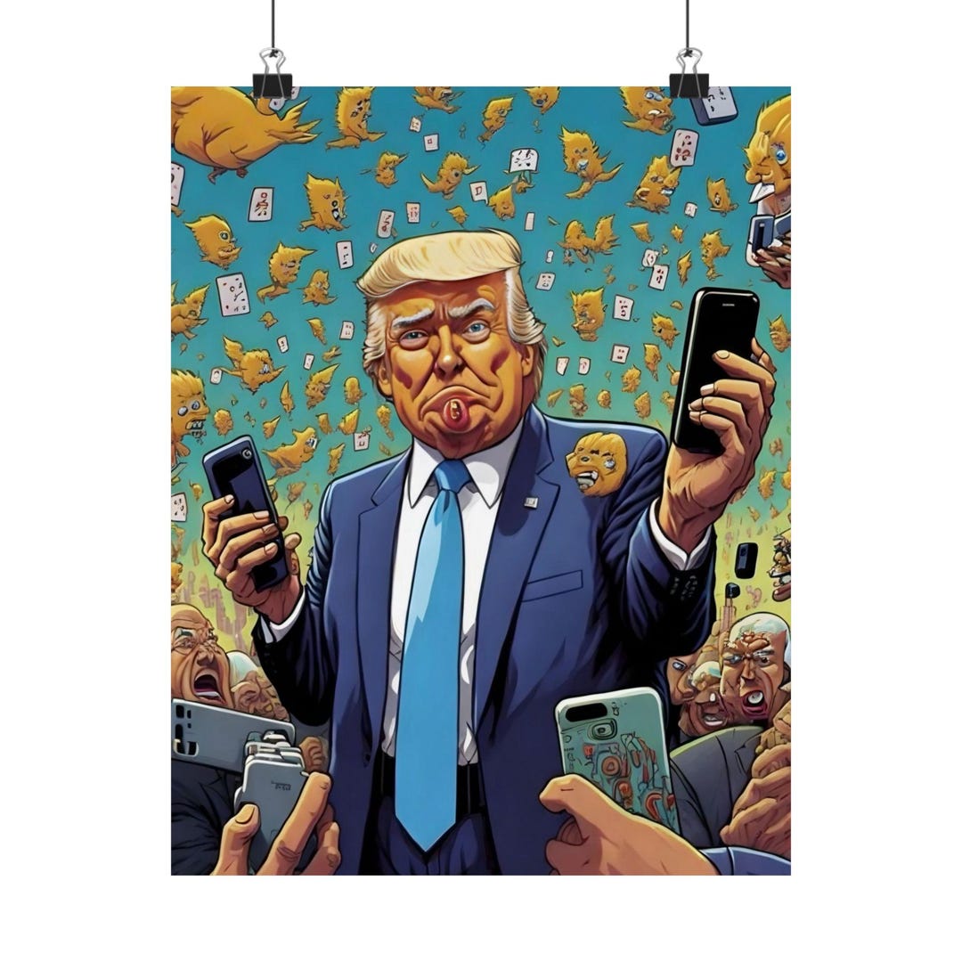 President Trump Artwork Hilarious Posters & Gallery Canvas Wraps ...