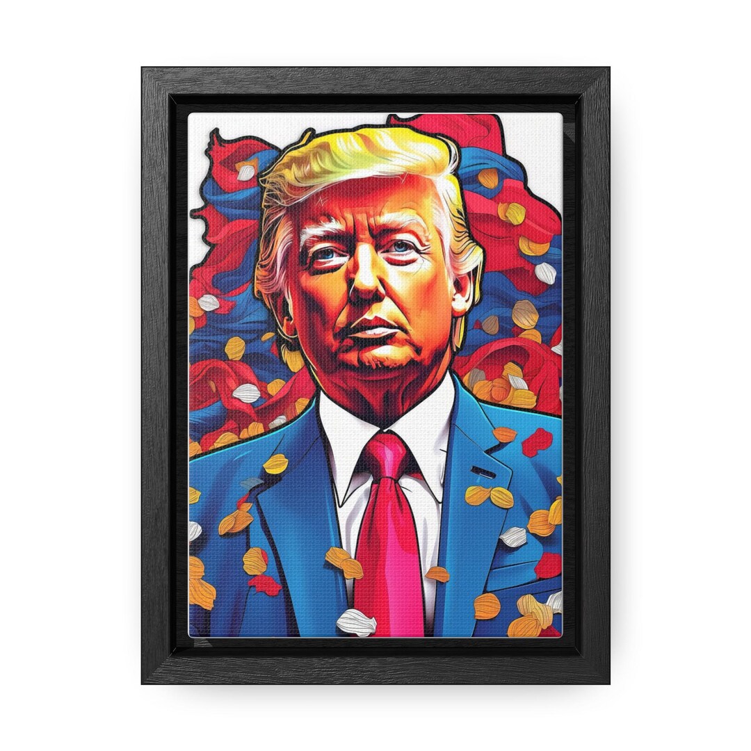 President Trump Wall Art Vibrant Framed Canvas Wraps & Matte Posters ...