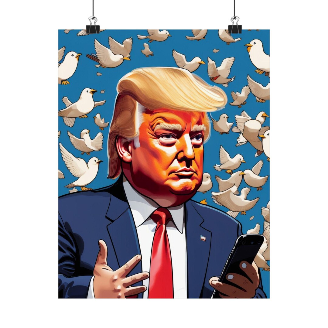 President Trump Artwork Hilarious Posters & Gallery Canvas Wraps ...