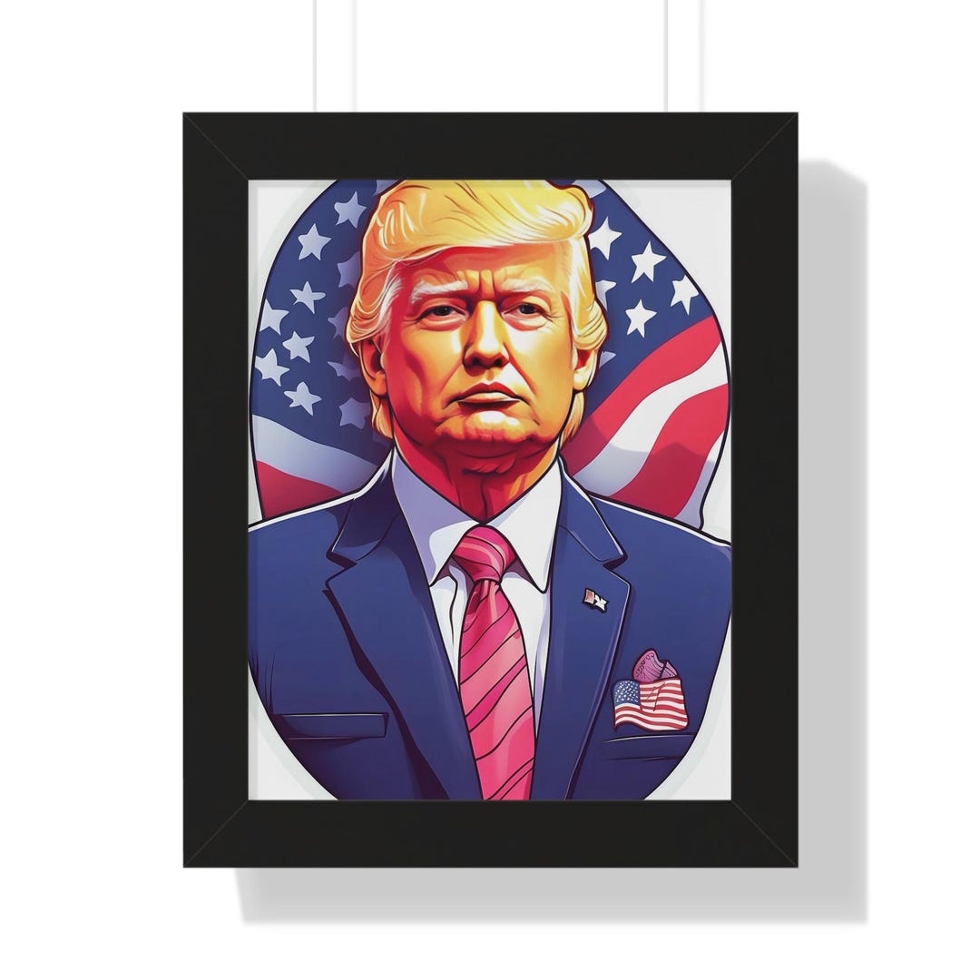 President Trump Wall Art Vibrant Framed Canvas Wraps & Matte Posters ...