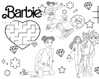 beach barbie coloring pages