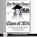 Editable Graduation Newspaper, Grad Invitation, Grad Party Invite ...
