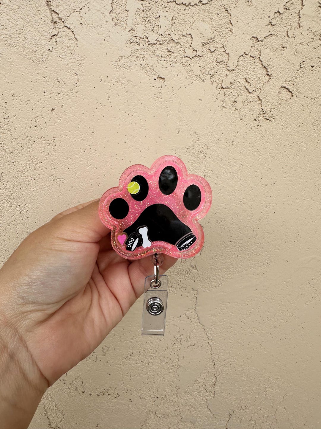 Dog Paw 3D Shaker Badge Reel-cute Badge Reels-character Badge Reels ...