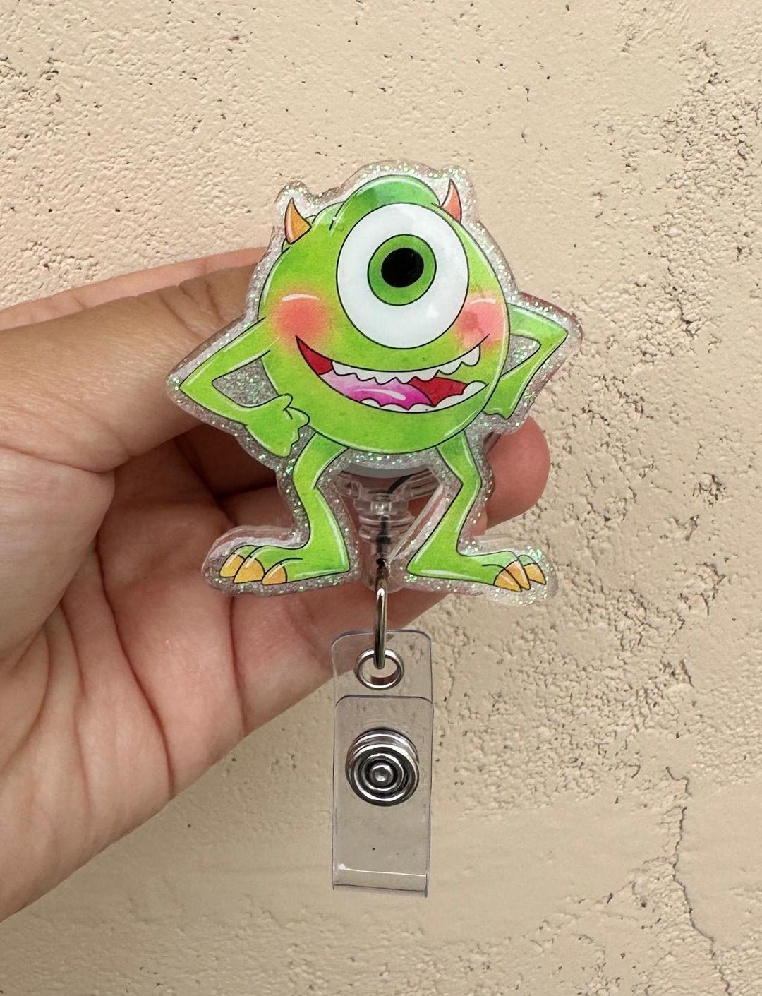 Monsters Mike Badge Reel-cute Badge Reels-character Badge Reels-glitter ...
