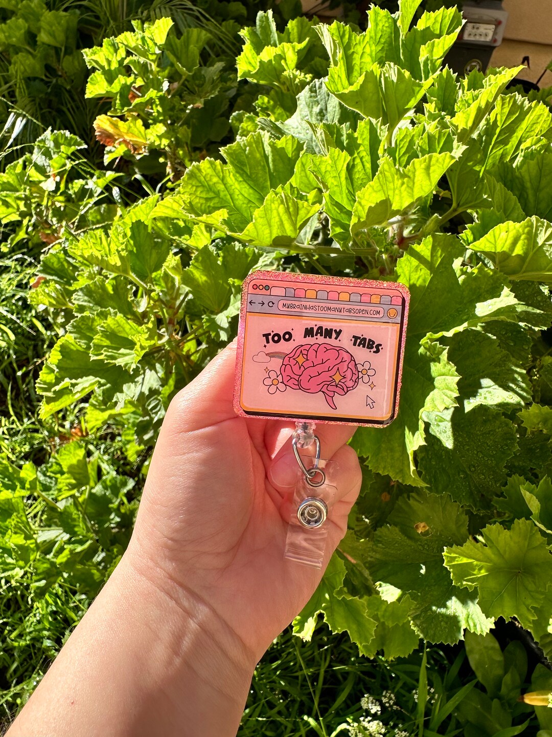 Too Many Tabs Open Badge Reel-cute Badge Reels-character Badge Reels ...