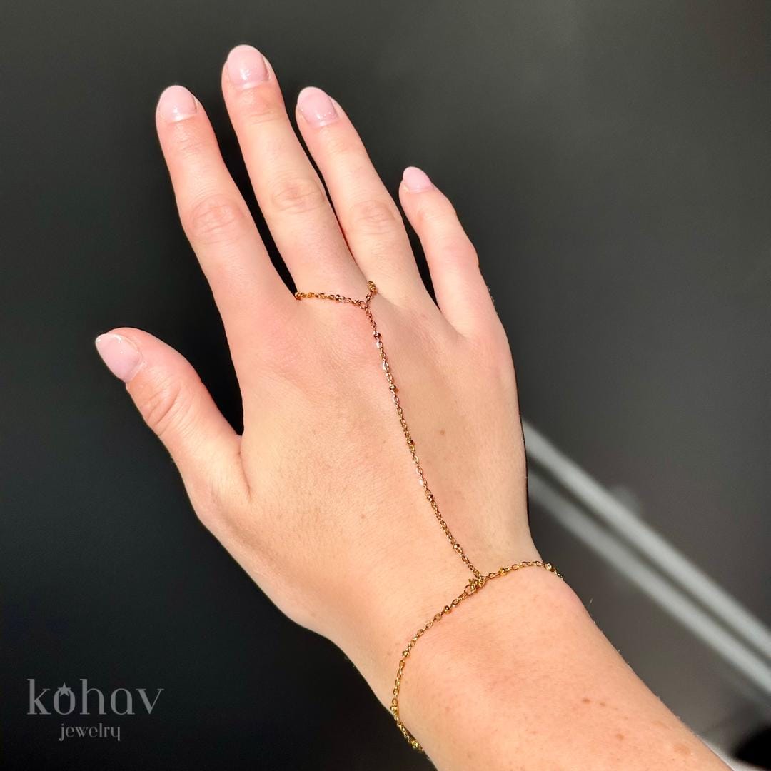 Ara Hand Chain Gold, Gold Hand Chain, Hand Chain Ring, Boho Hand Chain ...