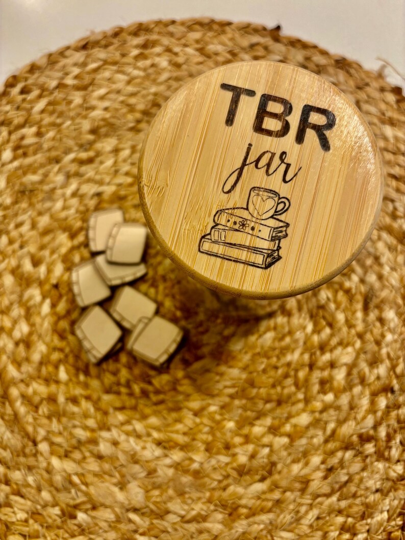 Personalized TBR Jar Engraved Bamboo Lid | to Be Read Wood Book Tokens ...