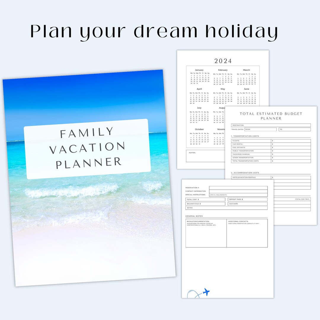 Family Vacation Planner, Ultimate Travel Planner, Adventure Planner ...