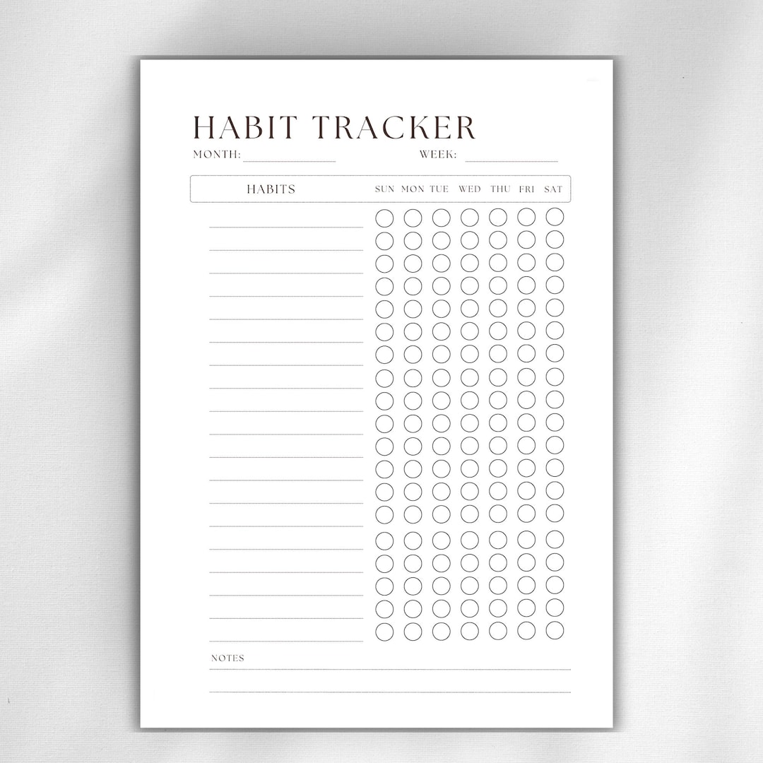 Habit Tracker, Consistency Builder, Routine Log, Progress Planner ...
