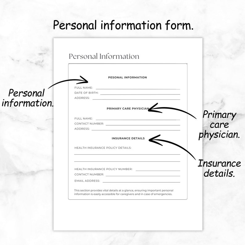 Seniors' Medical Information Booklet, Health Record, Wellness Record ...