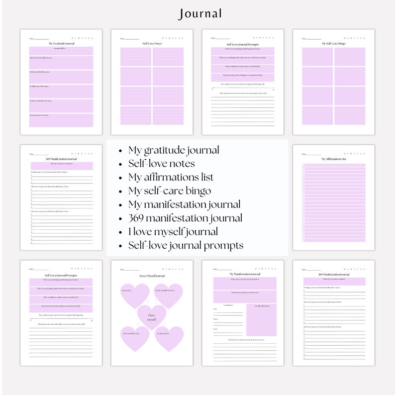 Ultimate Self-care Planner Bundle, Printable Download, Mind and Body ...