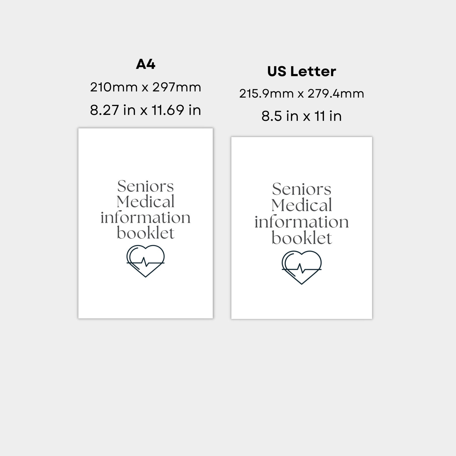 Seniors' Medical Information Booklet, Health Record, Wellness Record ...