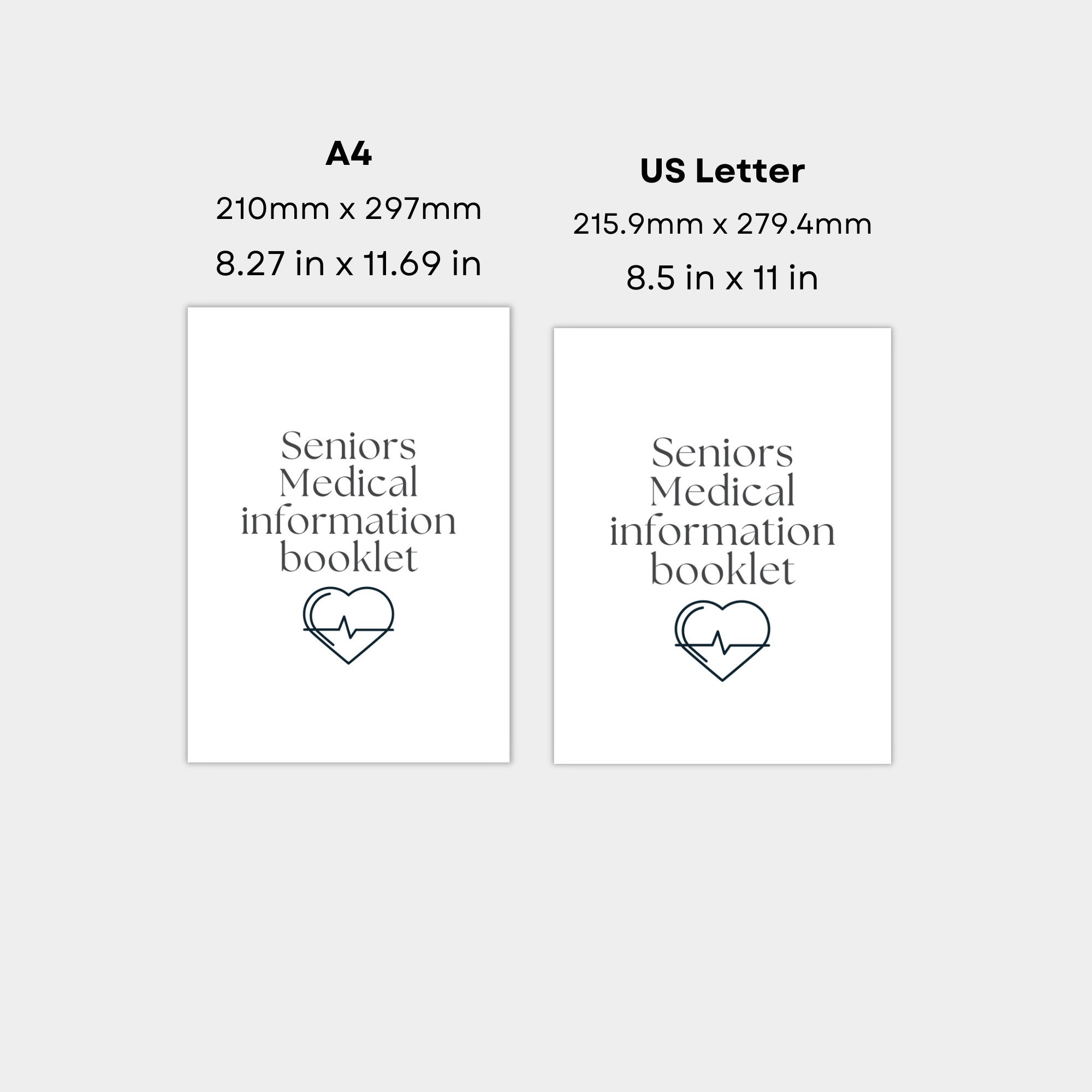 Seniors' Medical Information Booklet, Health Record, Wellness Record ...