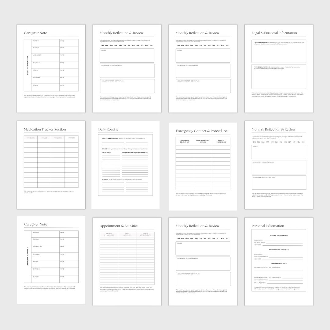 Seniors' Medical Information Booklet, Health Record, Wellness Record ...