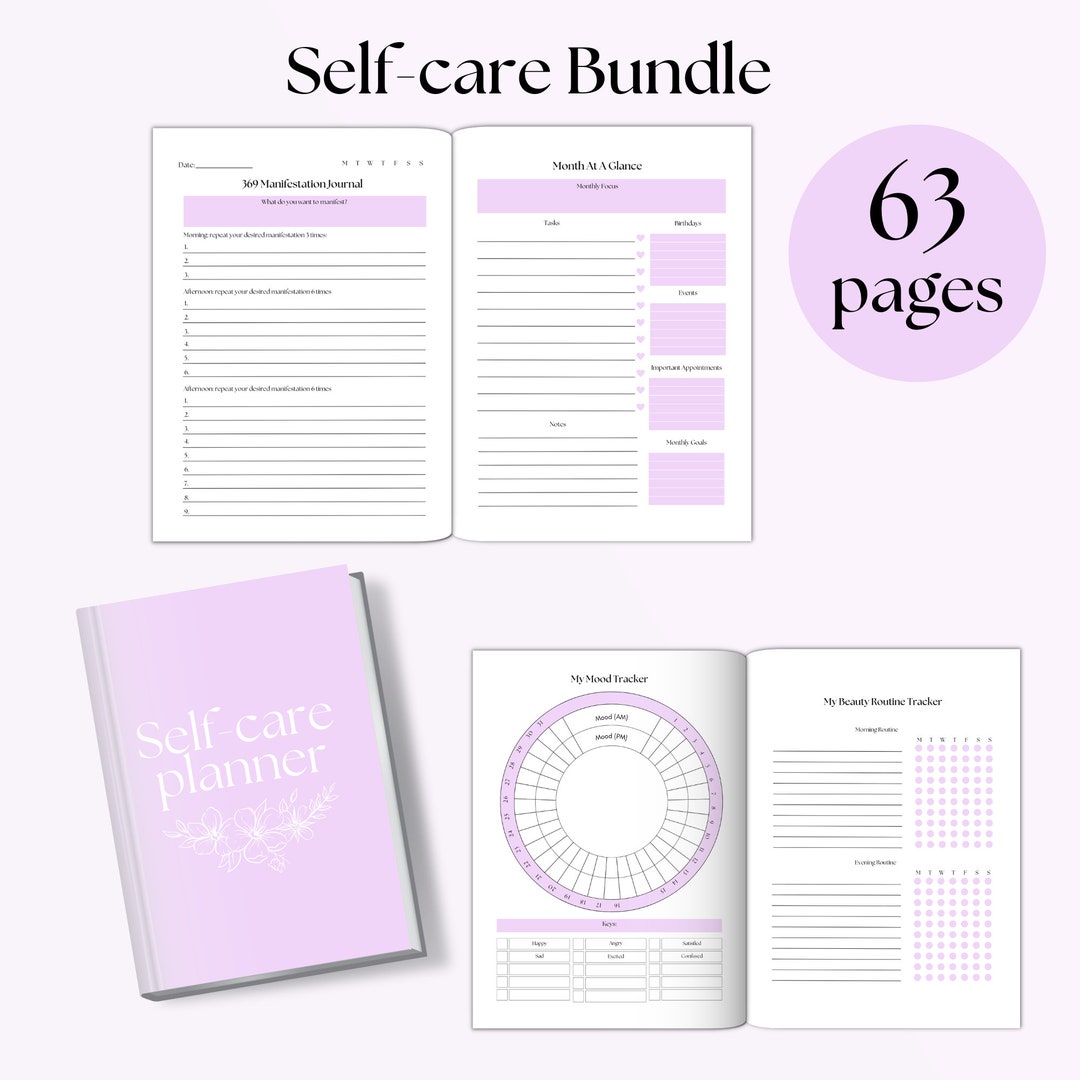 Ultimate Self-care Planner Bundle, Printable Download, Mind and Body Reset, Powerful Mindset ...