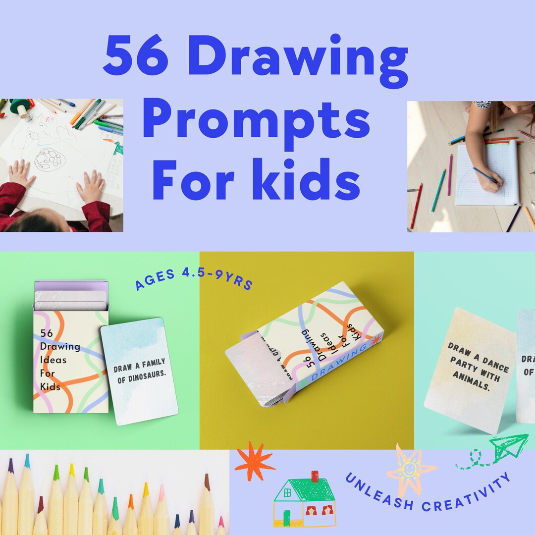 Drawing Prompts for Kids Creative Ideas Drawing Practice Card Decks ...