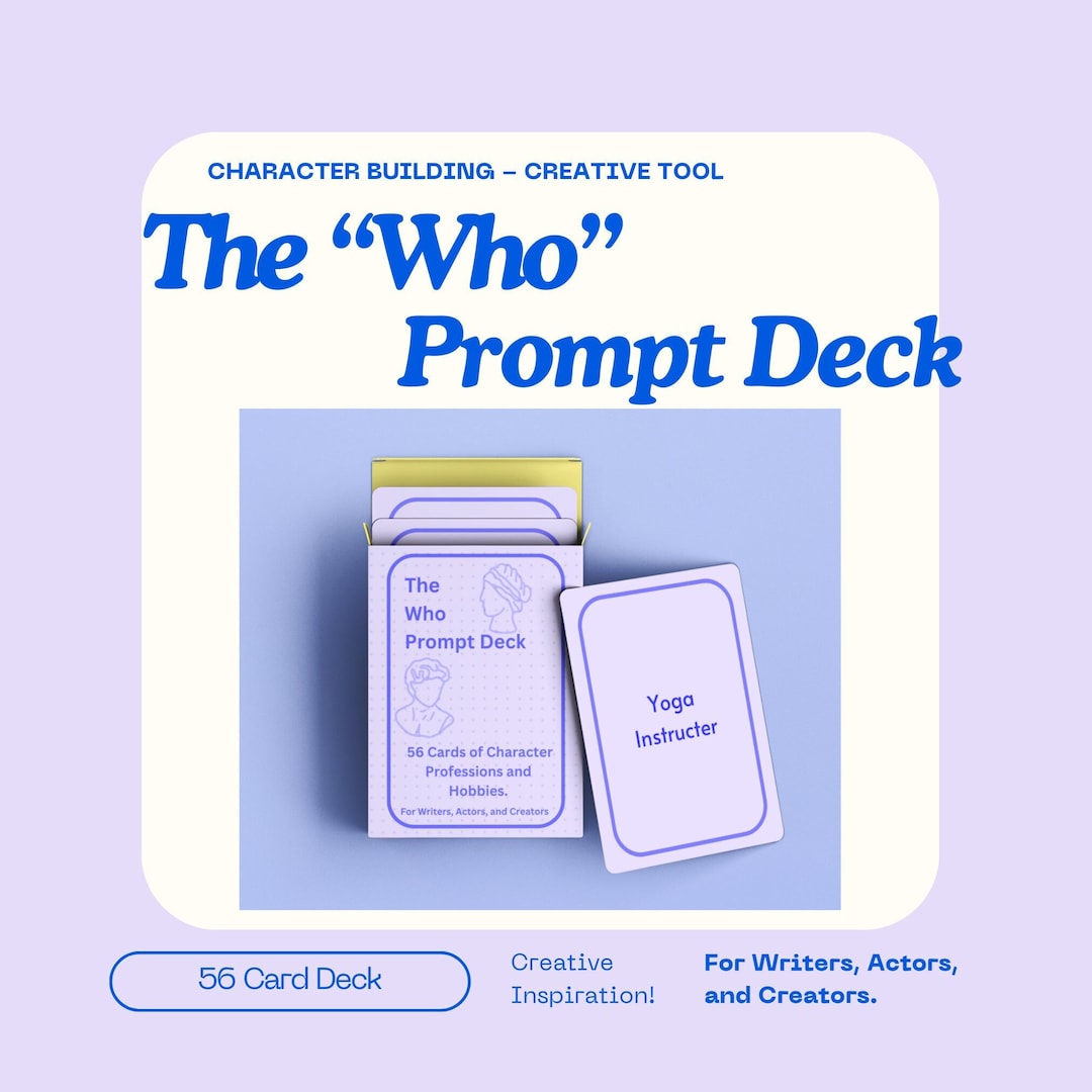 The Who Card Deck Creative Prompts Story Building Character Building ...