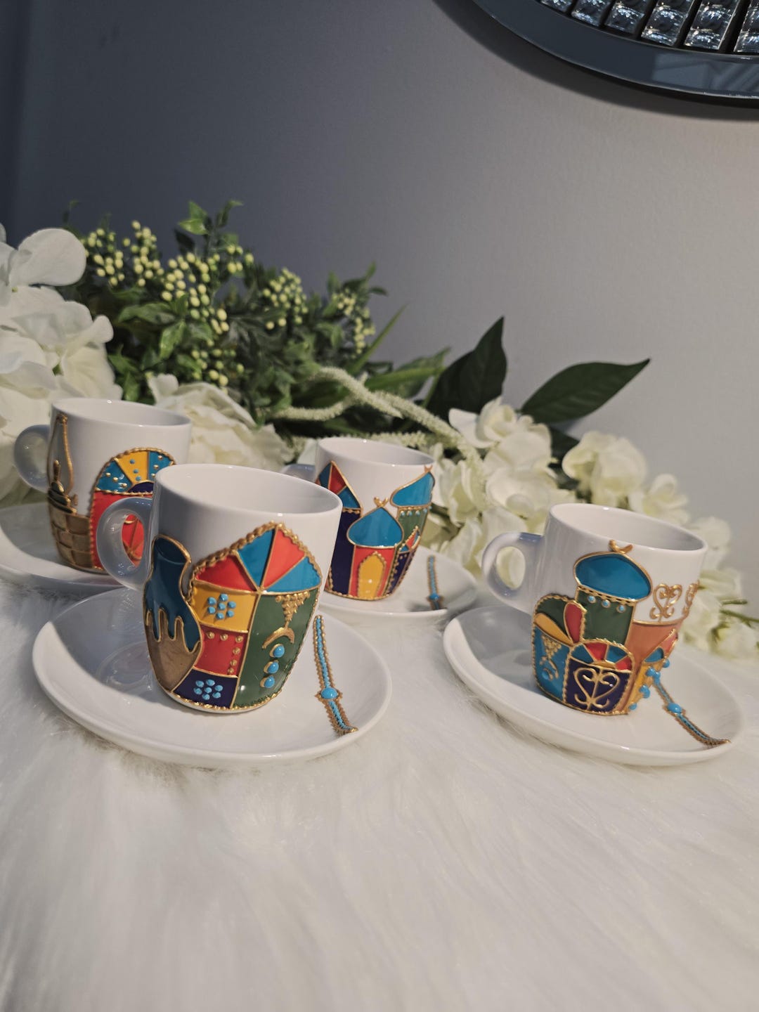 Arabic Coffee Cups Espresso Cup Handmade Painting 2.5oz Shanasheel ...