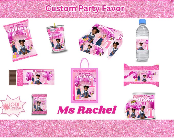 Ms Rachel Party Printables, Custom Birthday Ms Rachel Party Bundle ...