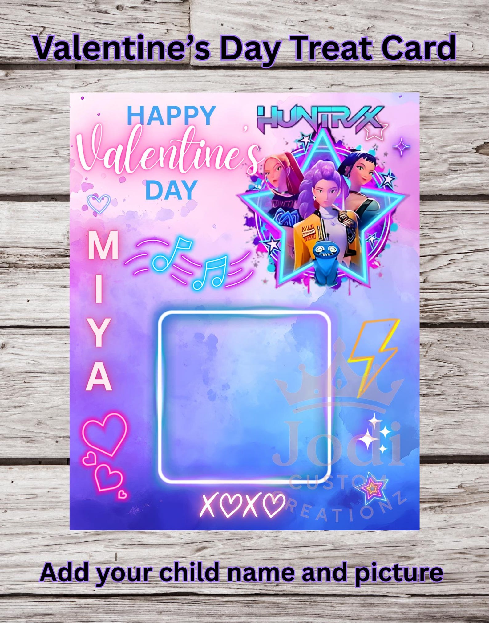 K-POP Custom Kids Jumbo Treat Card, Personalized Valentine’s Day Party ...