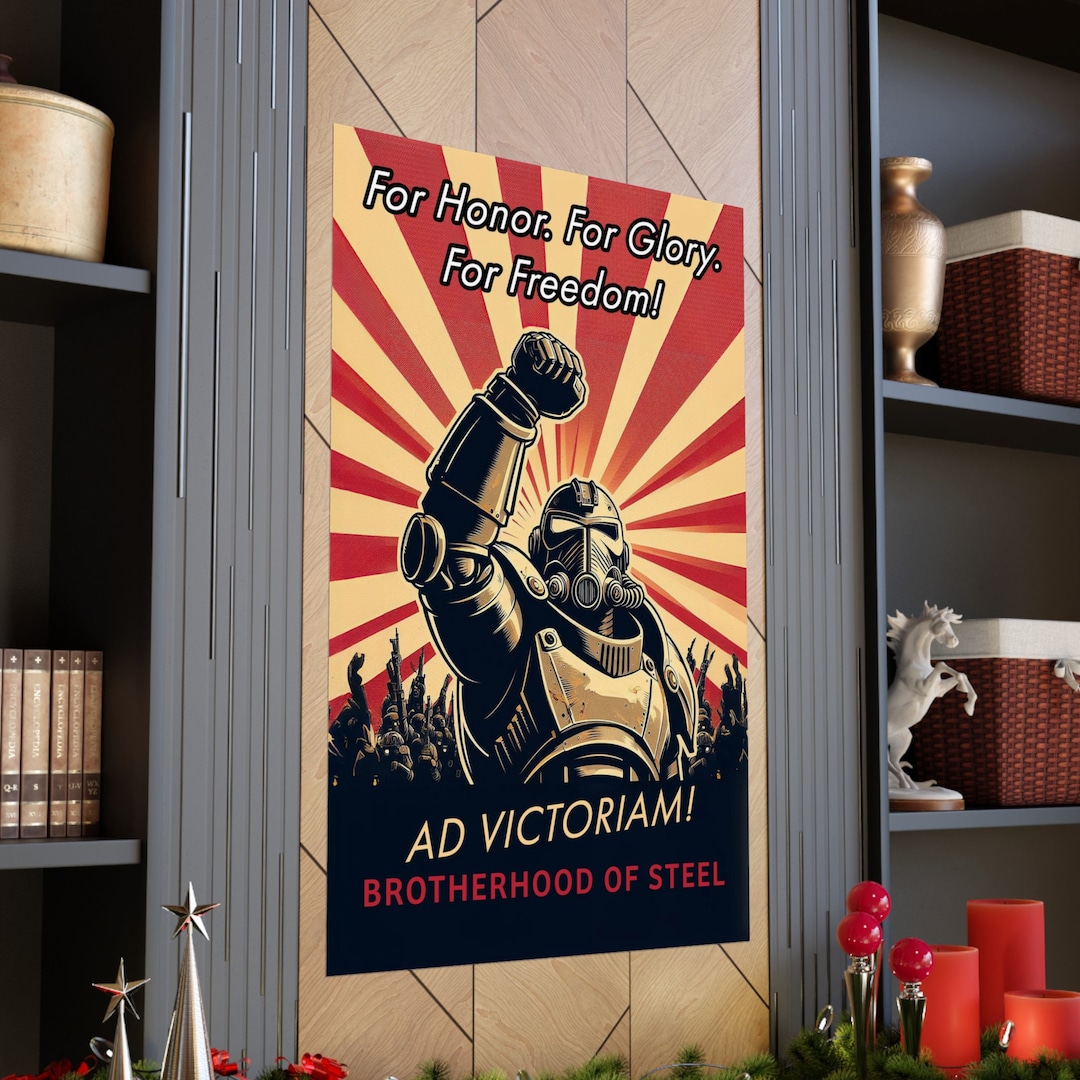 1 Brotherhood of Steel Poster Fallout 4 Great Fallout Prop and Fallout Cosplay Matte Poster ...