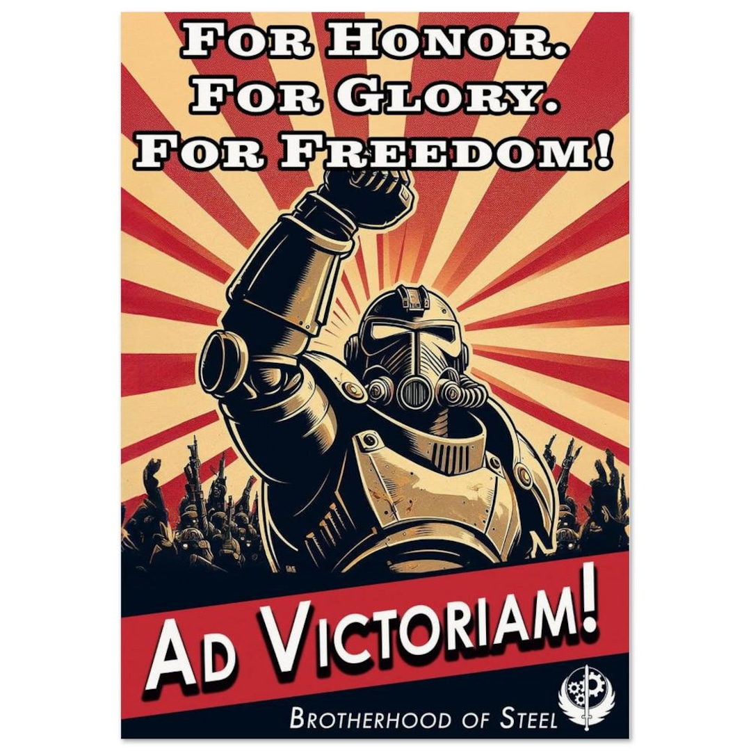 Brotherhood of Steel Poster Fallout 4 Fallout Poster Great Fallout Prop ...