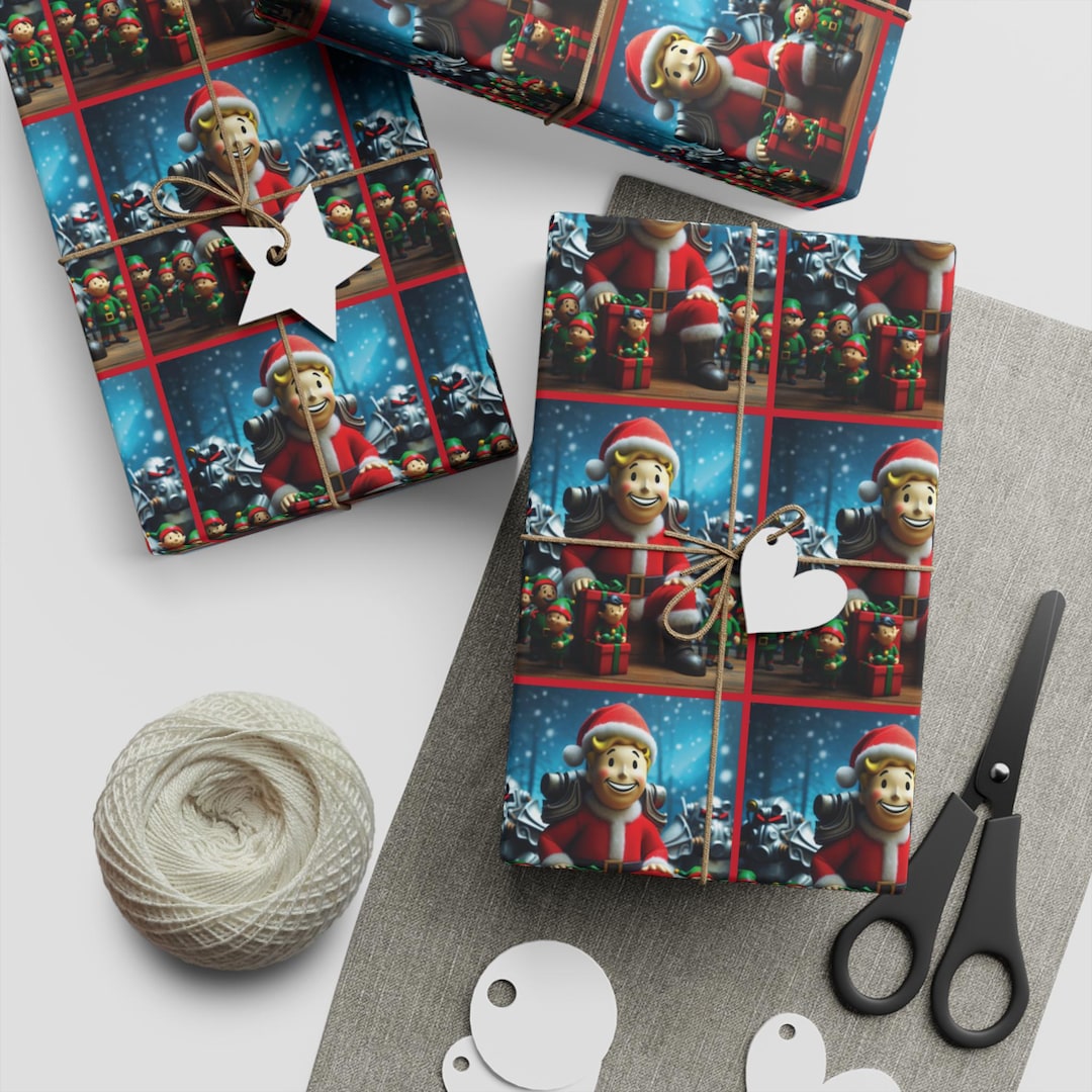 Christmas Fallout Inspired Wrapping Paper, Gift Wrap for Fallout Fans ...