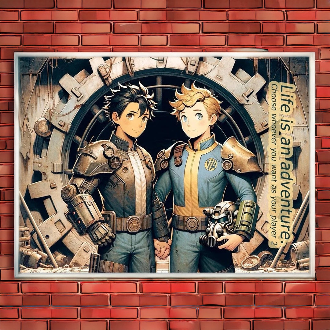 Fallout Inspired 2 Shonen Style Poster LGBTQ Fallout Prop and Fallout ...
