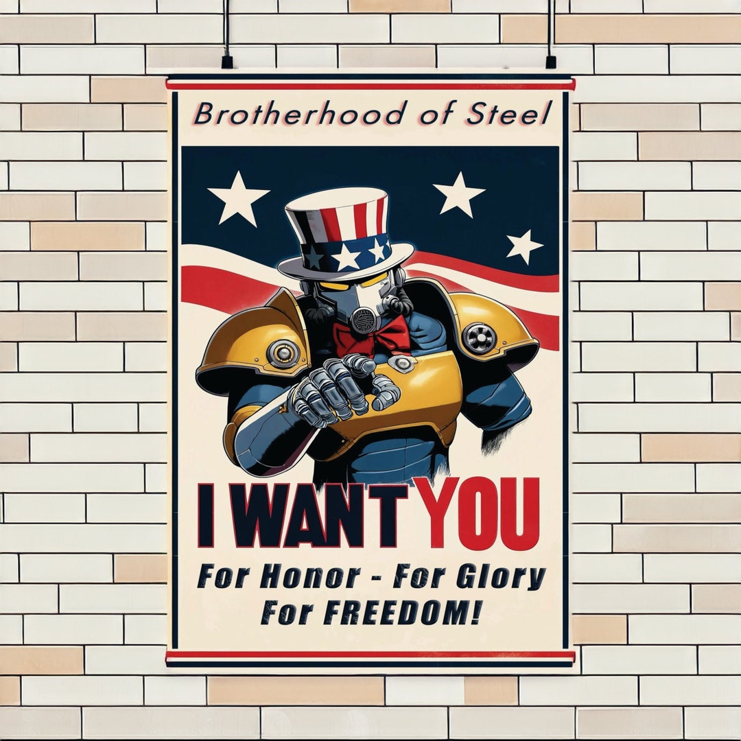 4 Brotherhood of Steel Poster Fallout 4 Great Fallout Prop and Fallout ...