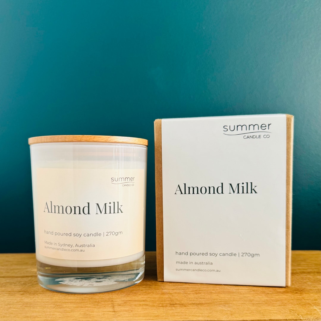 Almond Milk Soy Wax Candle, Gift for Mom, Sweet Candle, Gift for Her ...