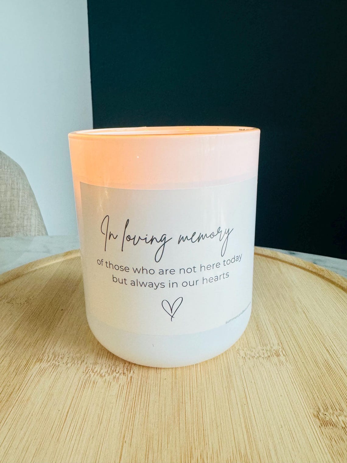 In Memoriam Candle, Remembrance Gift, in Loving Memory, Funeral Candle ...