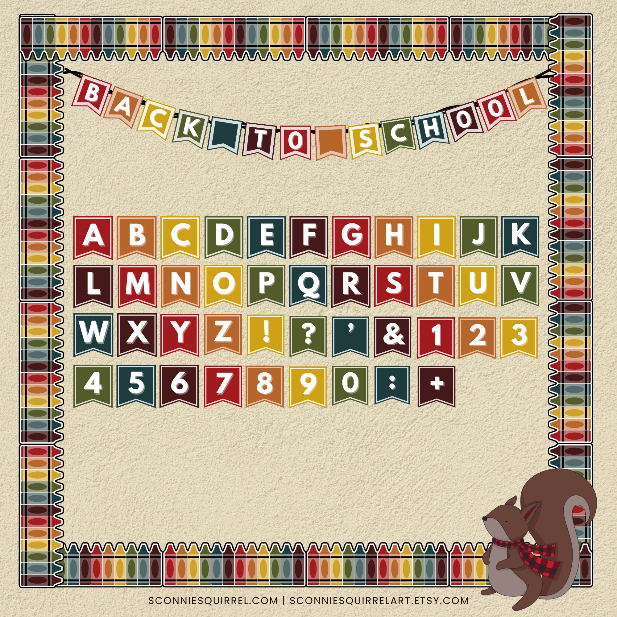 Modern Boho Rainbow Bulletin Board Letters and Border, Letter Banner ...