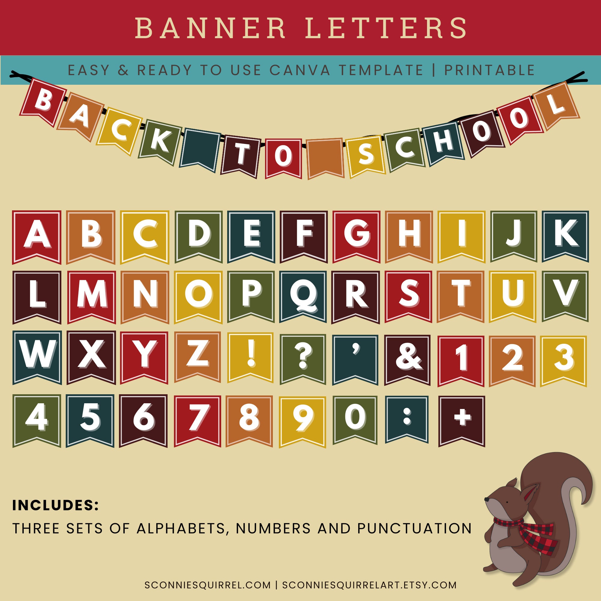 Modern Boho Rainbow Bulletin Board Letters and Border, Letter Banner ...