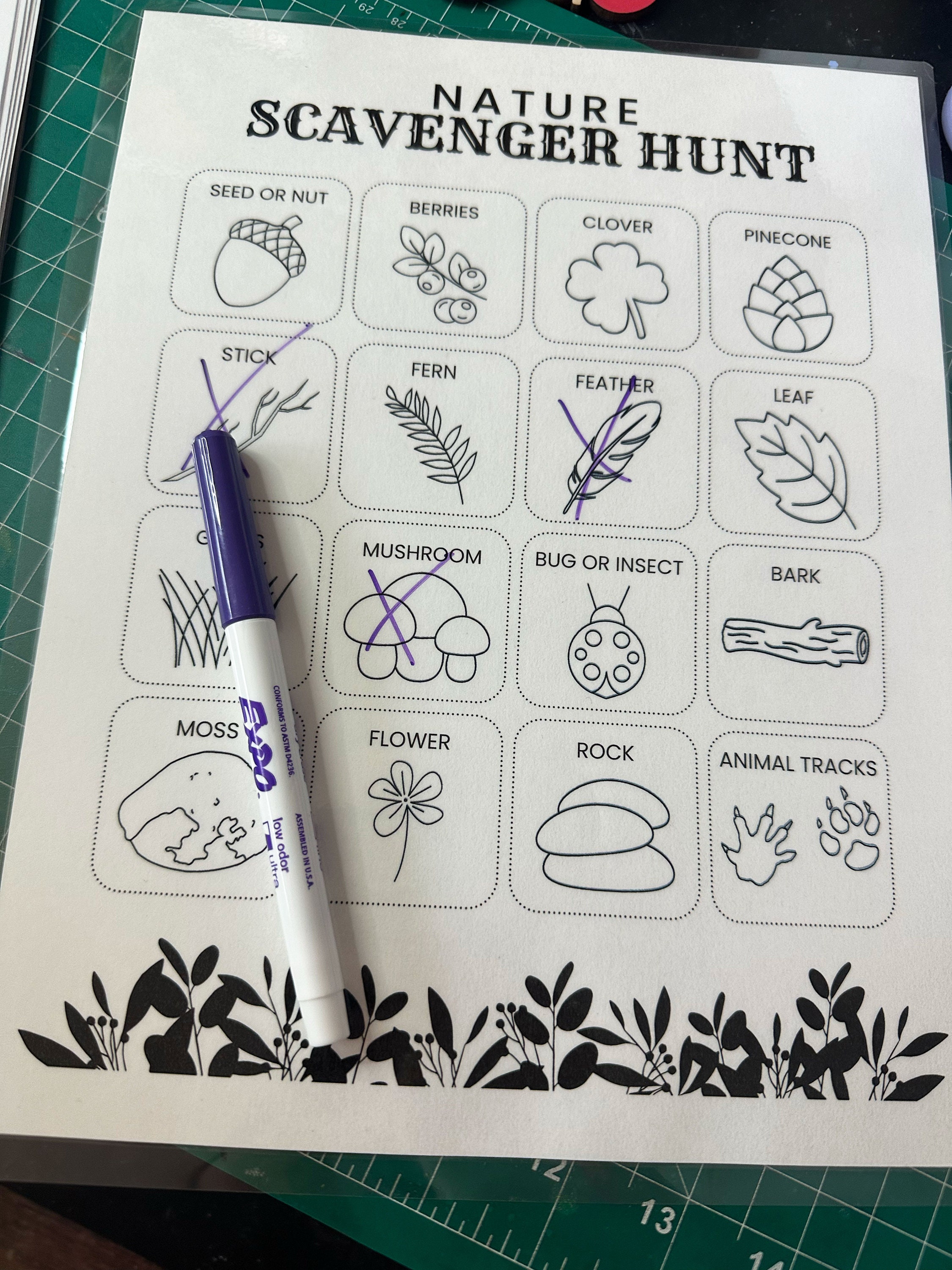 Outdoor Scavenger Hunt Canva Template Printable - Etsy