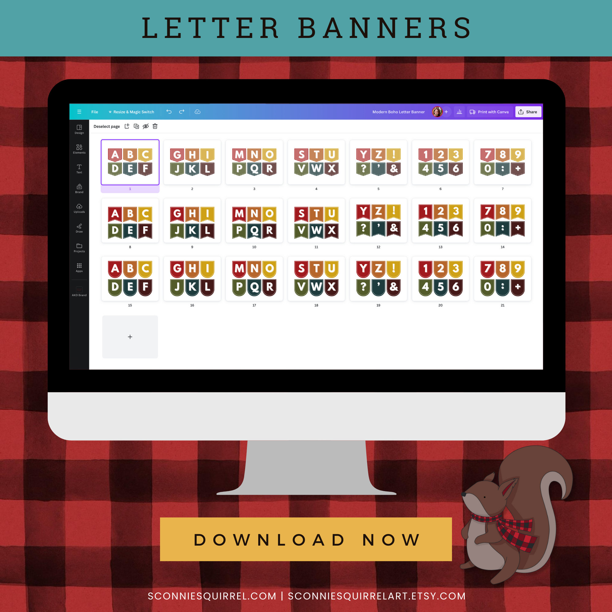 Modern Boho Rainbow Bulletin Board Letters and Border, Letter Banner ...