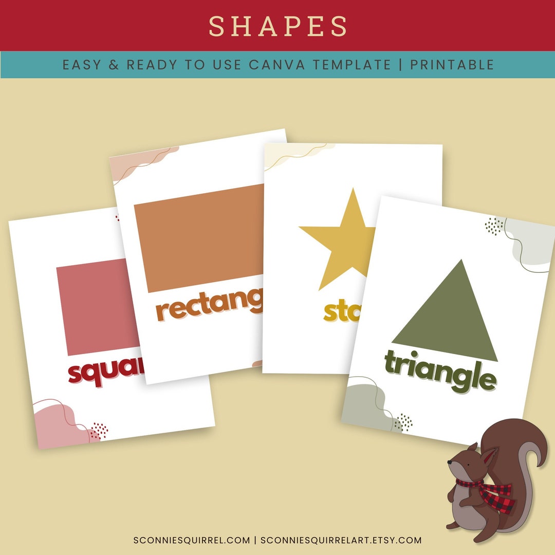 Modern Boho Shapes Printable Template, Classroom Decor Canva Template ...