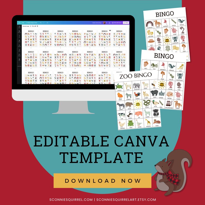 Bingo Sheets Bundle, Canva Template Printable, Classroom Bingo Sheets ...