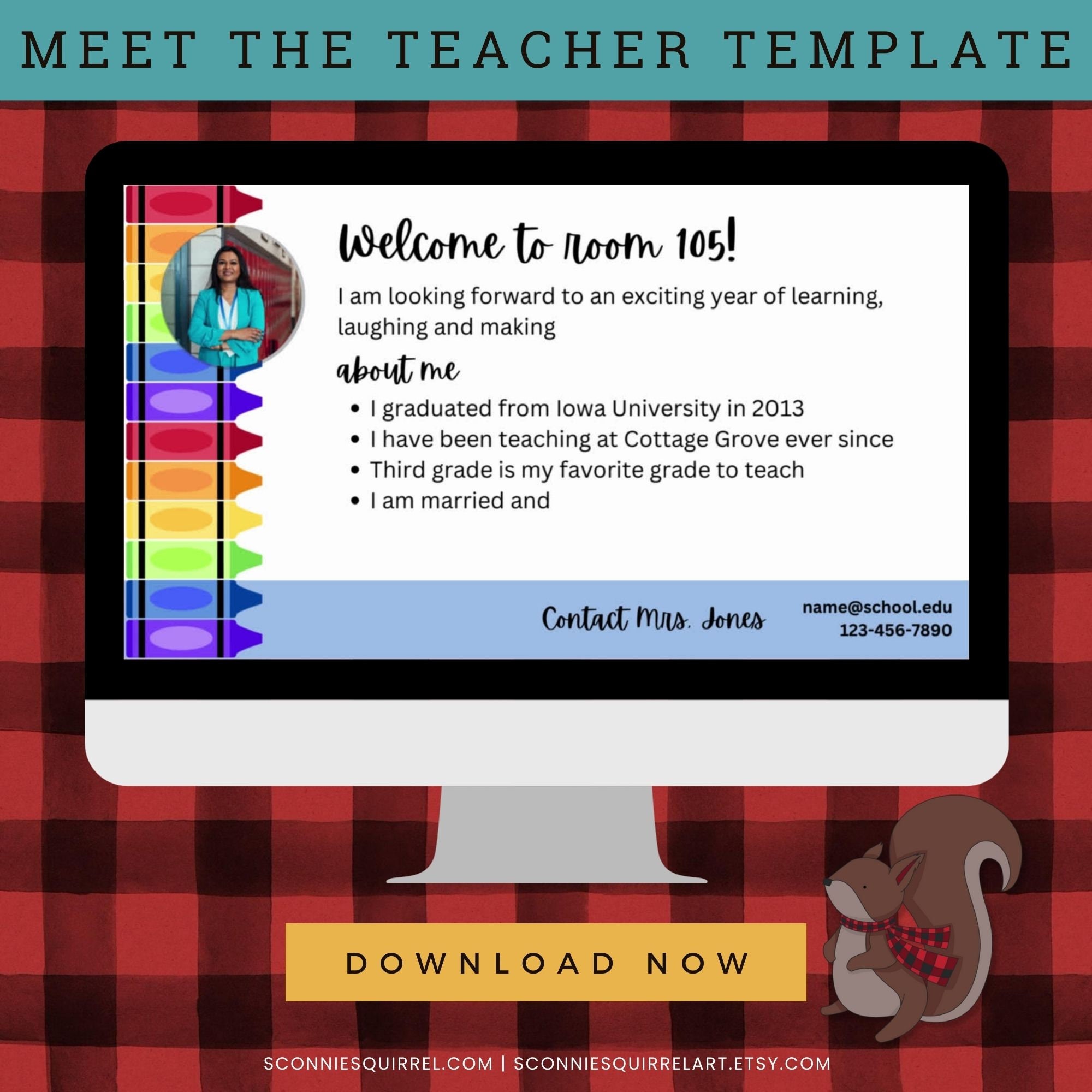 Meet the Teacher Night Template, School Open House Canva Template ...