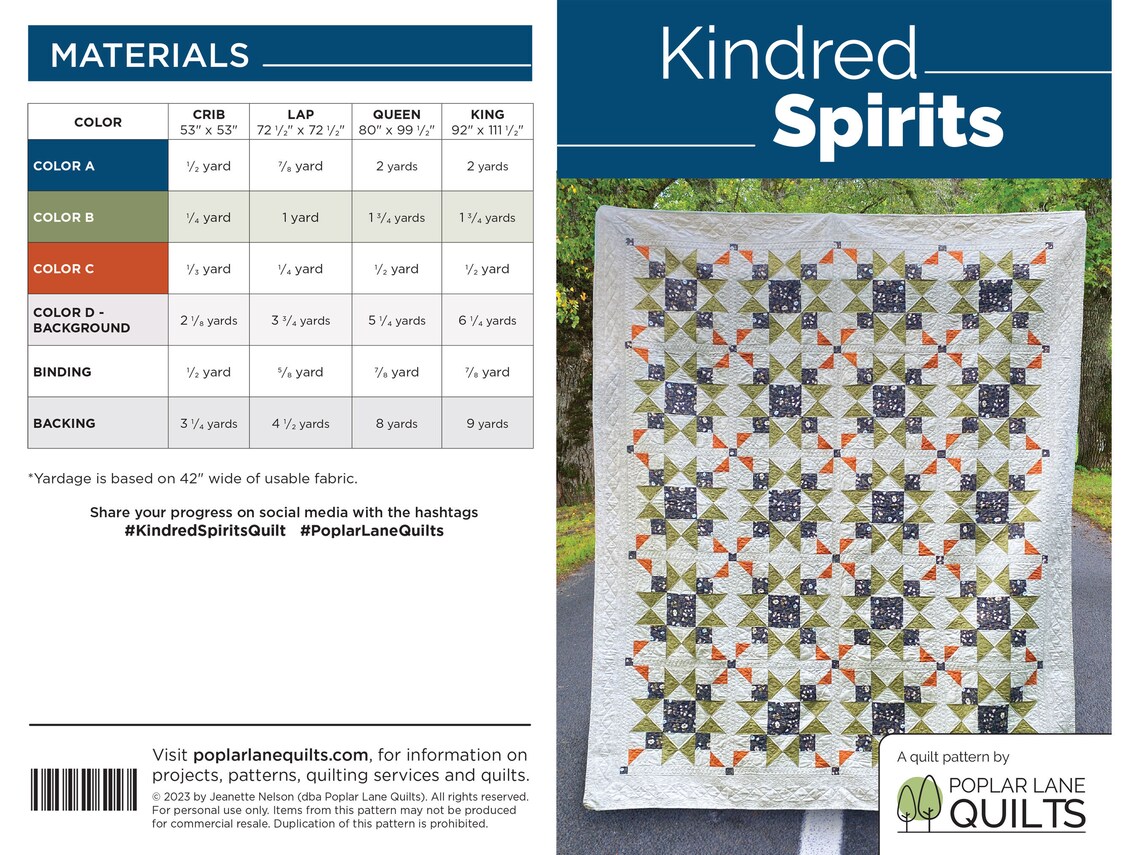 Kindred Spirits Quilt Pattern - Etsy