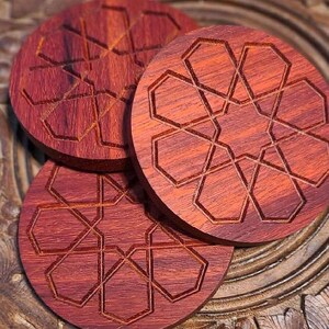 Set of 6 Handmade Coasters Islamic Art Ramadan Eid Gift Arabesque - Etsy