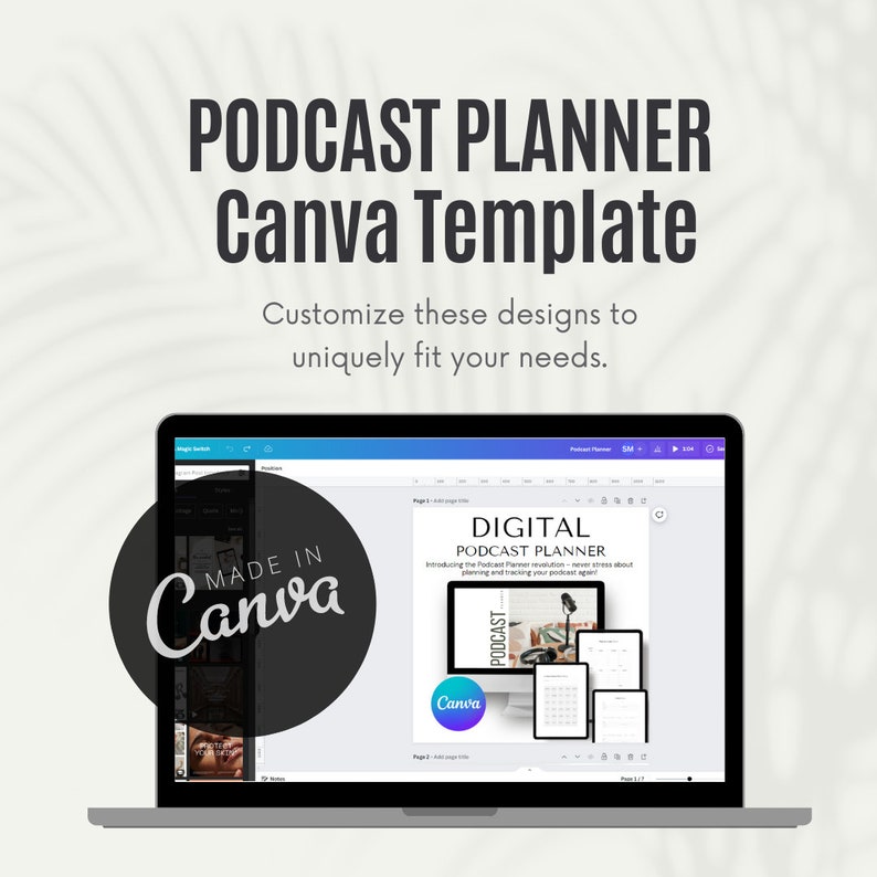 Editable Podcast Printable Planner Digital Pack Bundle | Podcast ...