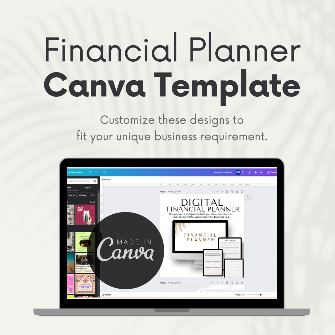 Finance Digital Business Planner Kit | Budget & Bill Tracker | Expense ...