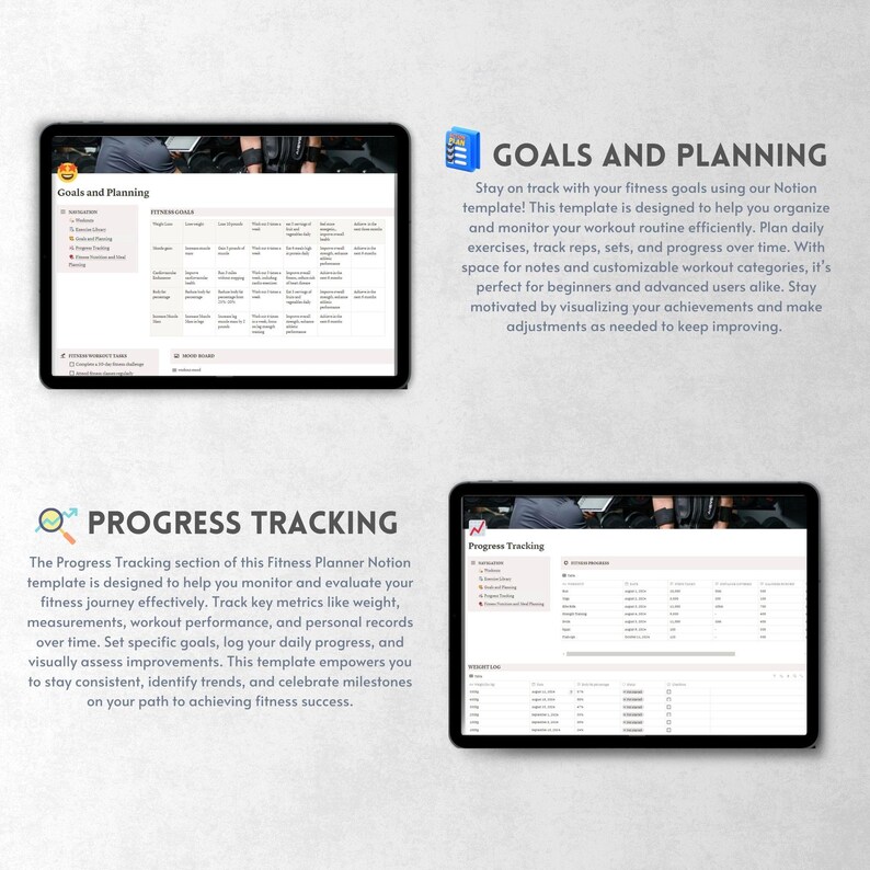 Notion Template Fitness Workout | All in One Ultimate Planner | Health ...