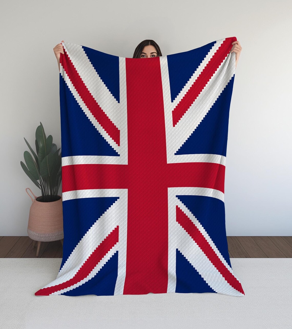 UK Flag Union Jack C2C Crochet Digital Pattern – Celebrate British ...