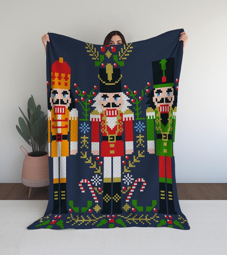 Nutcracker Christmas C2C Crochet Pattern: Holiday Blanket (digital ...
