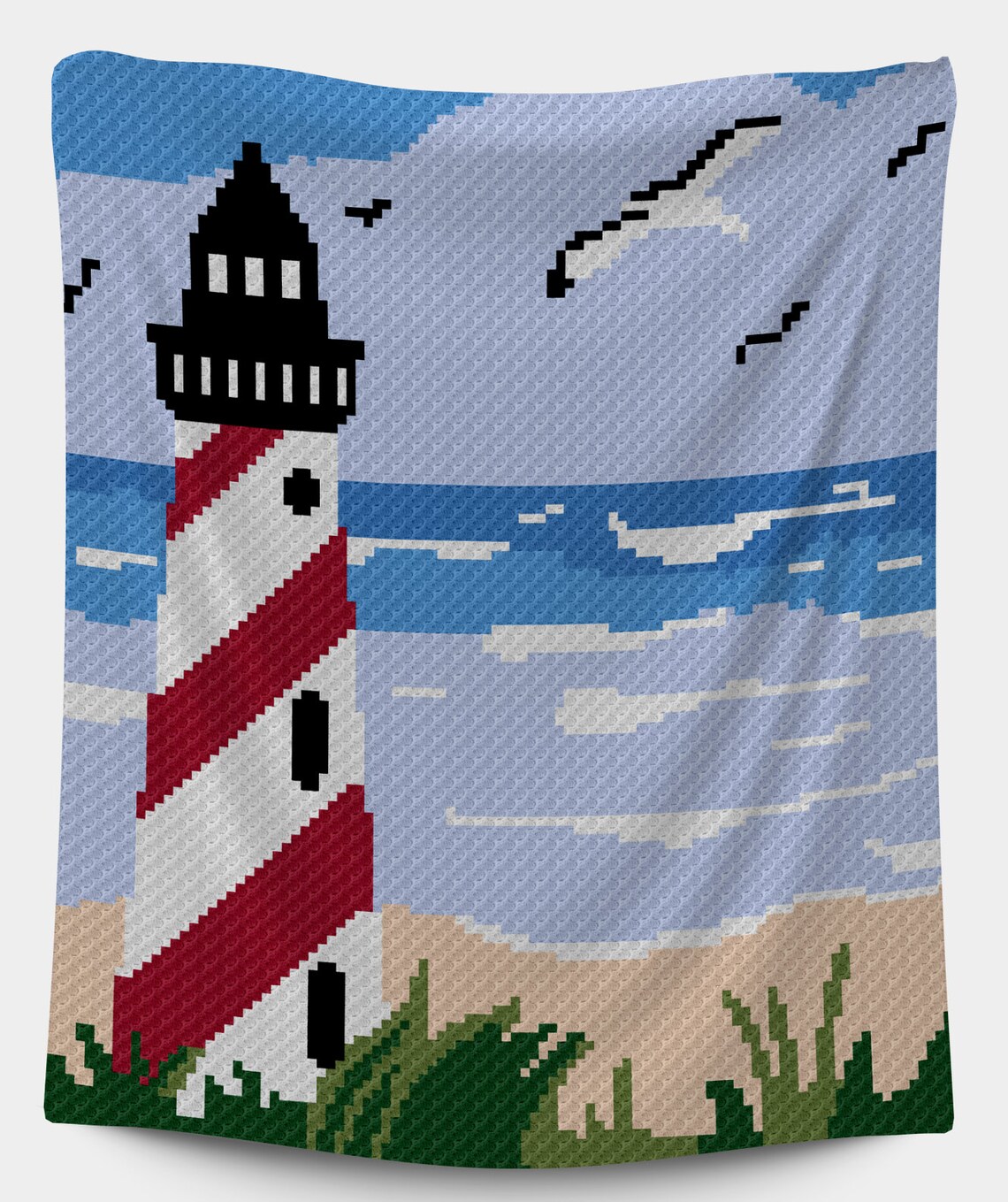 Lighthouse Dreams C2C Blanket Crochet Digital Pattern - Etsy