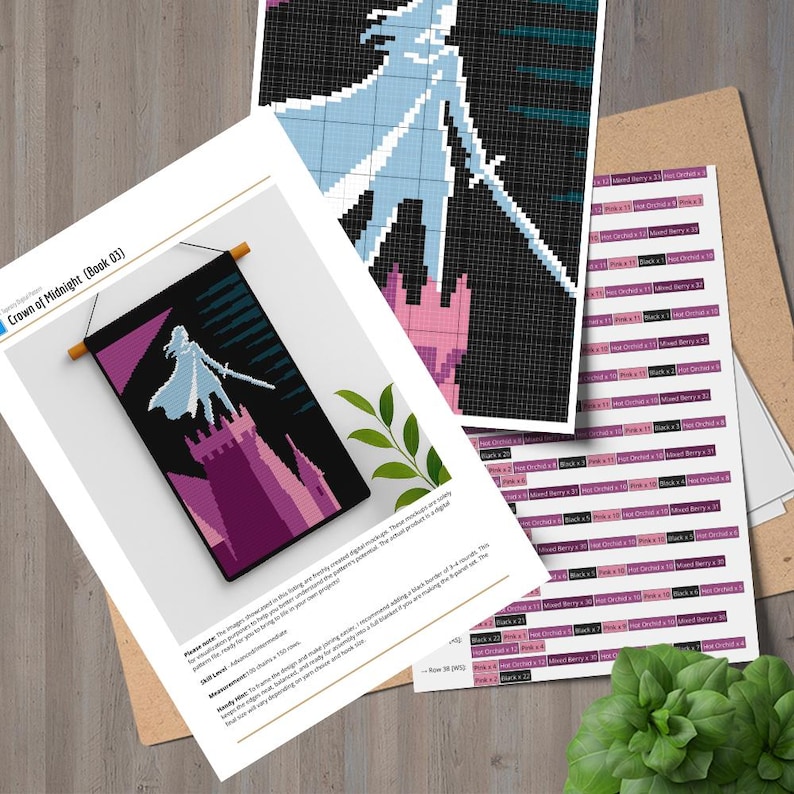 Midnight Crown Crochet Tapestry Pattern: SJM Inspired Graphgan (PDF ...