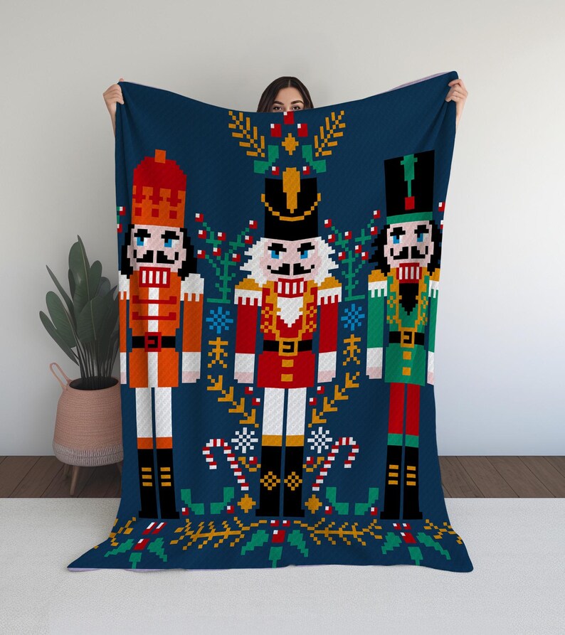 Nutcracker Christmas C2C Crochet Pattern: Holiday Blanket (digital ...