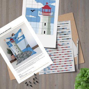 Lighthouse on Rocks C2C Crochet Pattern: Coastal Nautical Design (PDF ...