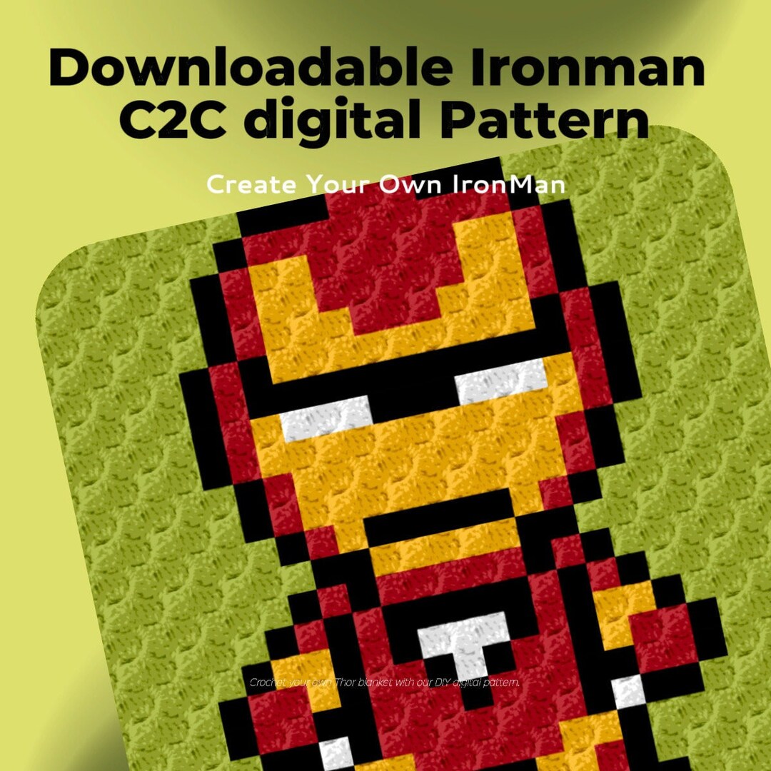 Marvel Iron Man C2C Crochet Pattern: A Comprehensive Digital Pattern ...